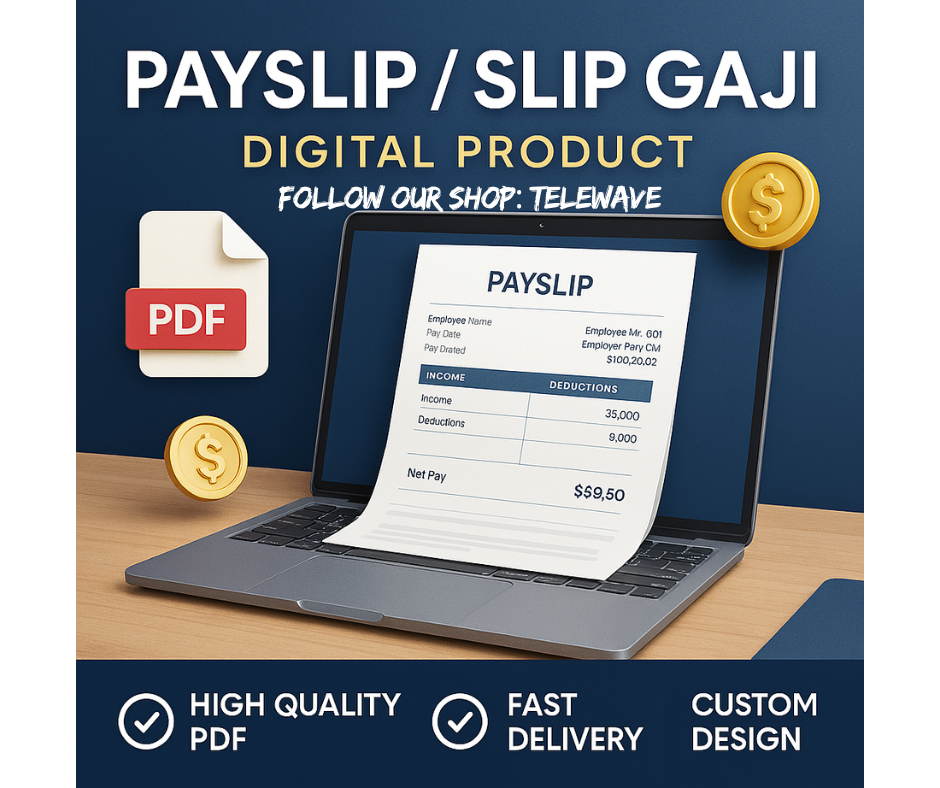 🧾 Payslip / Slip Gaji – Custom Design (DIGITAL PRODUCT • High Quality ...