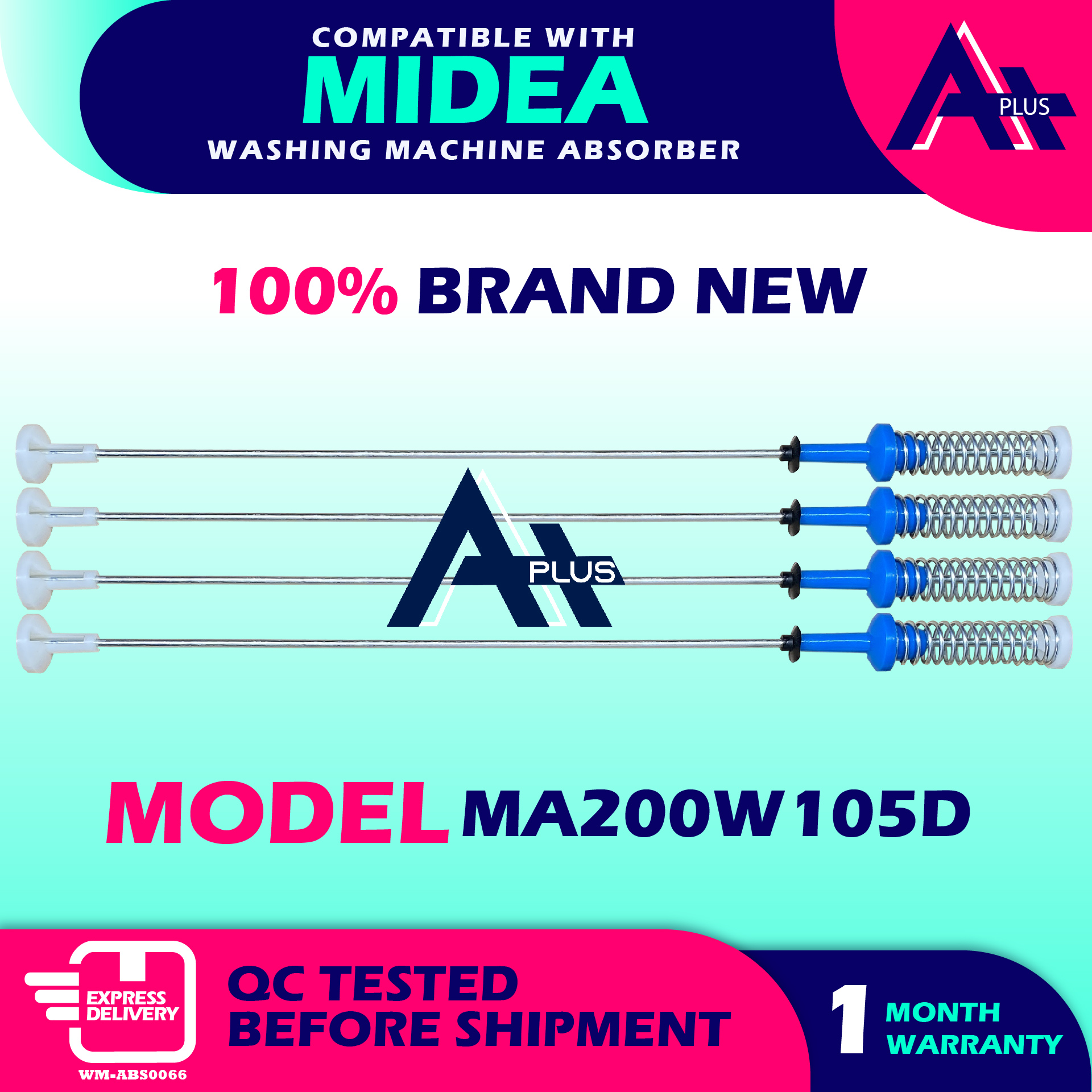 MA200W105D Compatible With MIDEA Washing Machine Absorber Suspension ...