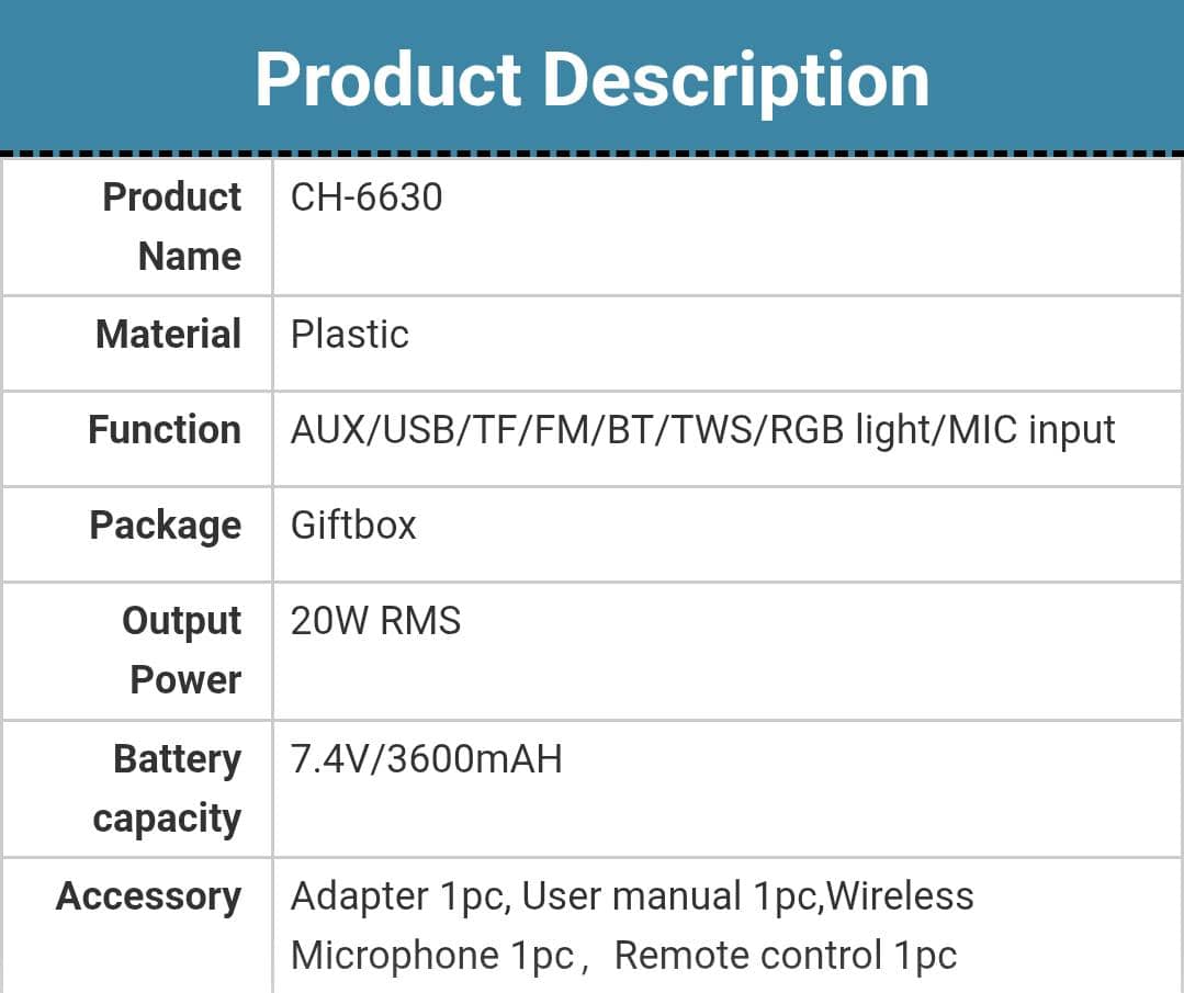 AVCROWNS KOLAV CH-6630 DOUBLE 6.5 INCH BLUETOOTH SPEAKER TECHNOLOGY NEW ...