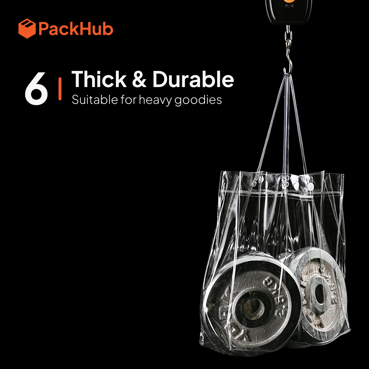 50pcs PVC Clear Handle Bag Transparent Beg Tote Beg Plastik Door Gift ...