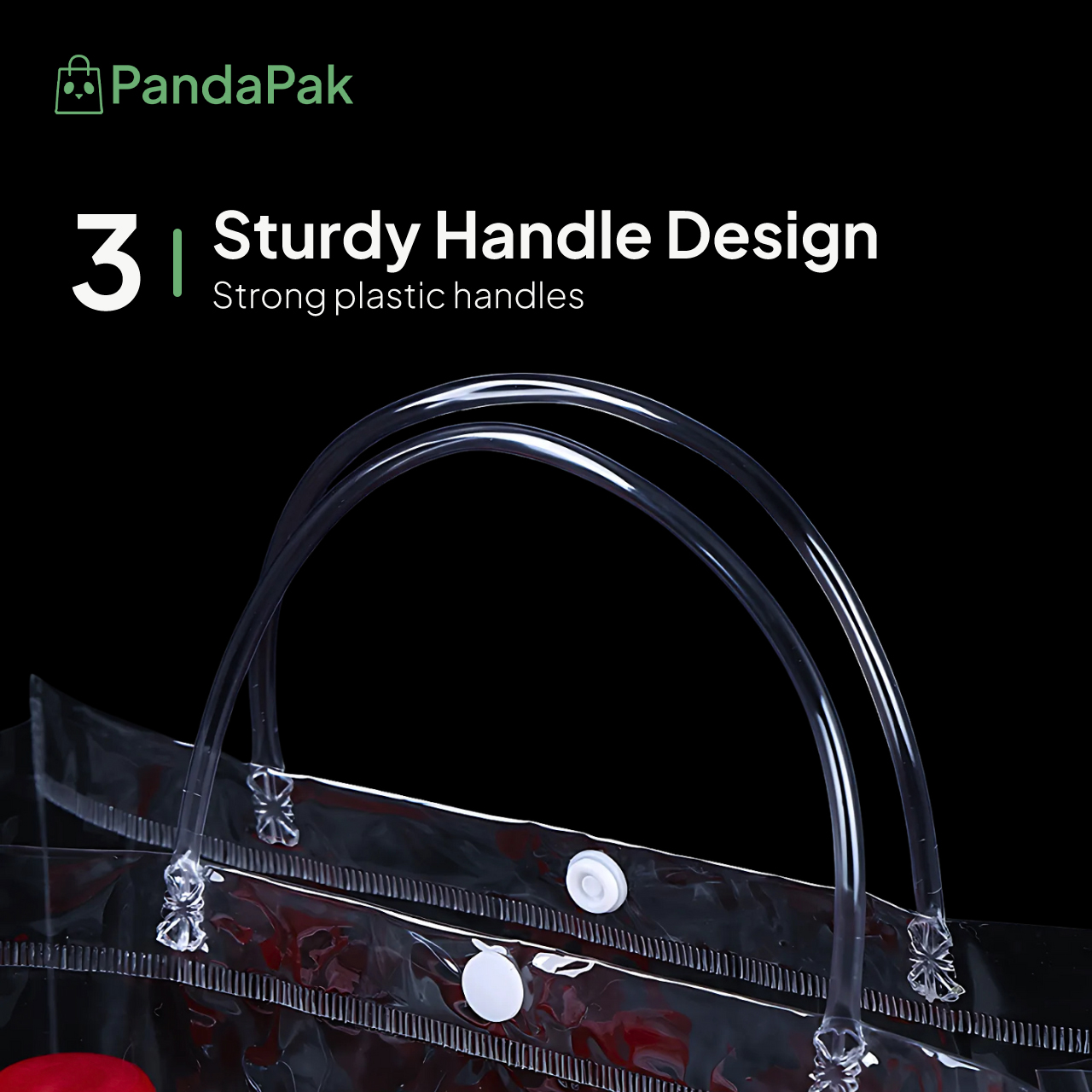 Beg Hadiah PVC Transparent Clear Handle Bag Beg Plastik Tote ...