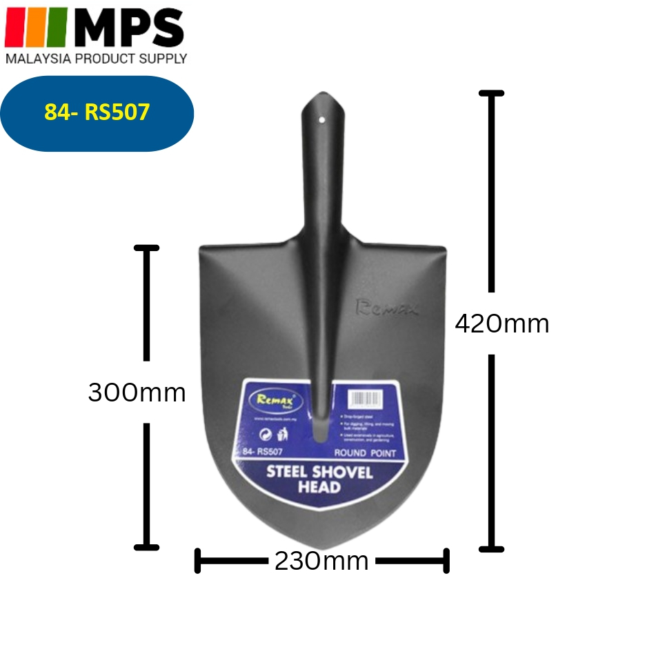 Remax Shovel Square Shovel Metal Head Spade Changkul Skop Pasir Heavy ...