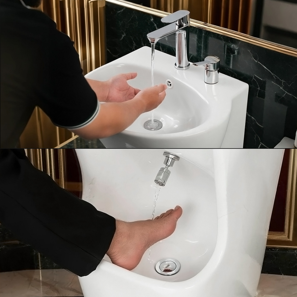 VIRAL TIKTOK WUDU 2 in 1 CERAMIC WUDU BASIN WITH FOOT WASHING Wash Cuci ...