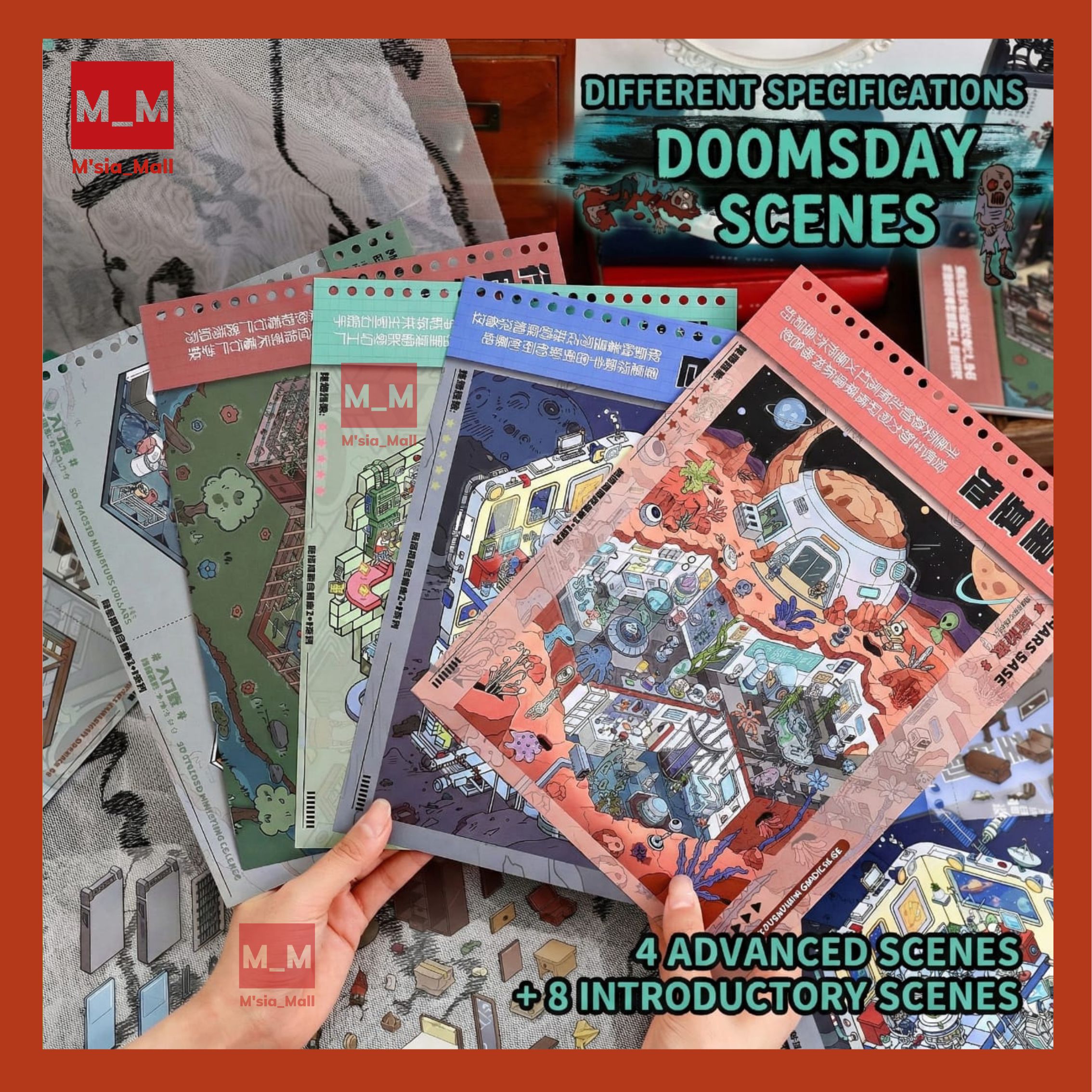 Doomsday Series Collection Book Landscaping Sticker Cartoon Miniature ...