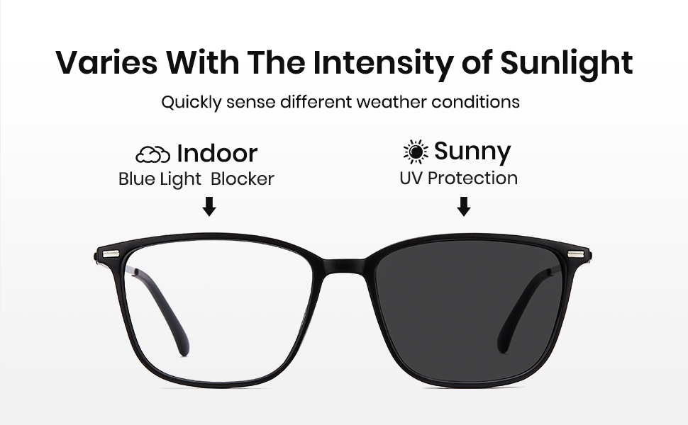 Cyxus Progressive multifocal glasses for men women Photochromic Anti ...