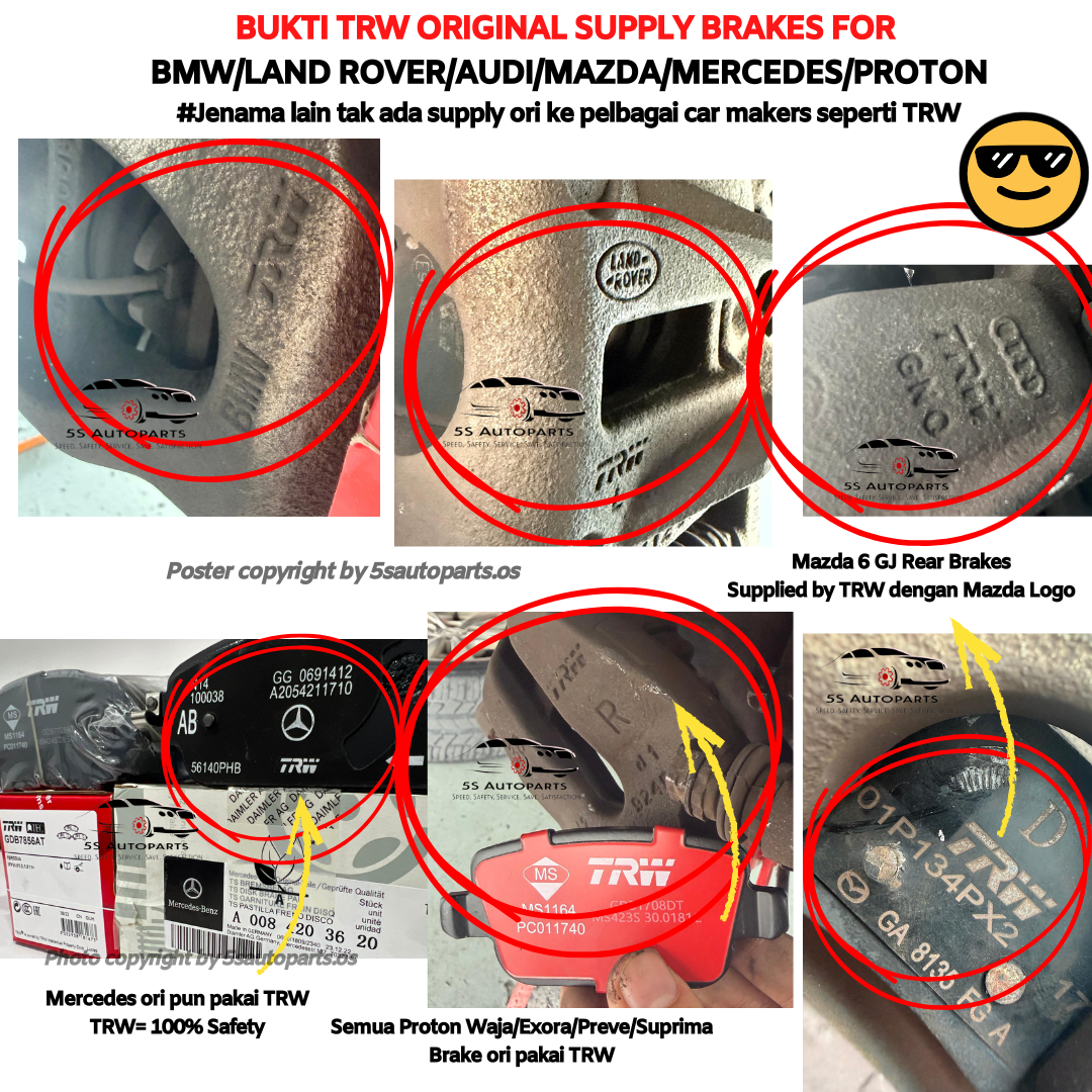 TRW Perodua Aruz & Toyota Rush F800, F850 Front (Depan) Disc Pad Set ...