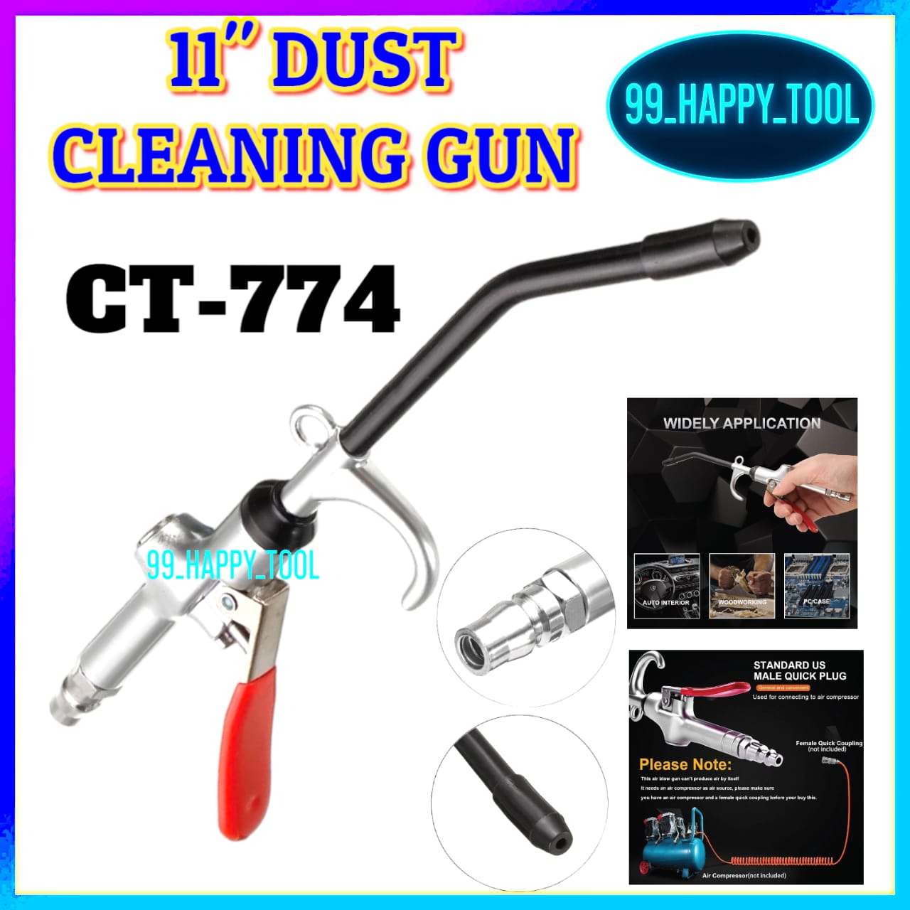 AIR DUSTER DUST BLOWER PNEUMATIC CLEANING GUN AIR COMPRESSOR HAND TOOL ...