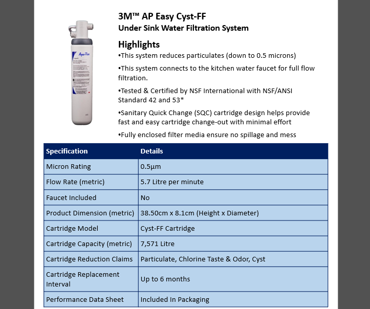 3M™ AP902 Whole House Water Filtration + 3M™ AP Easy Cyst-FF Under Sink ...
