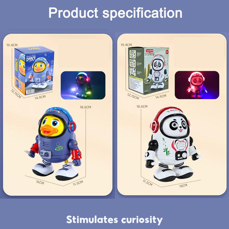 Electric Robot Toys Dancing Walking Space Duck Dancing Pretend Moving ...