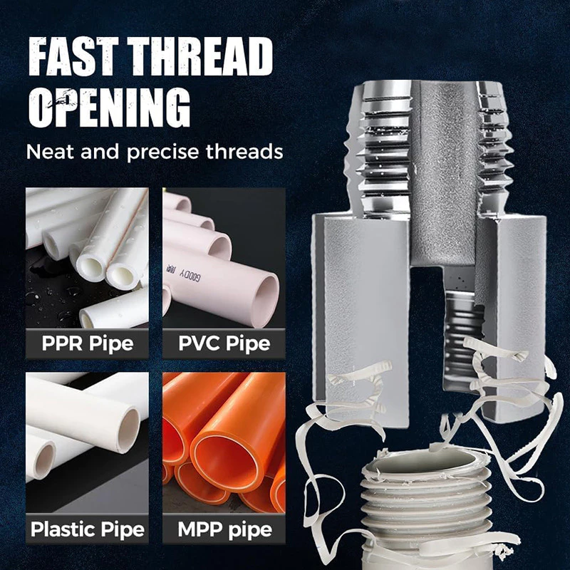 Water Pipe Thread Cutting Tool,Electric Drill Compatible PVC Pipe ...