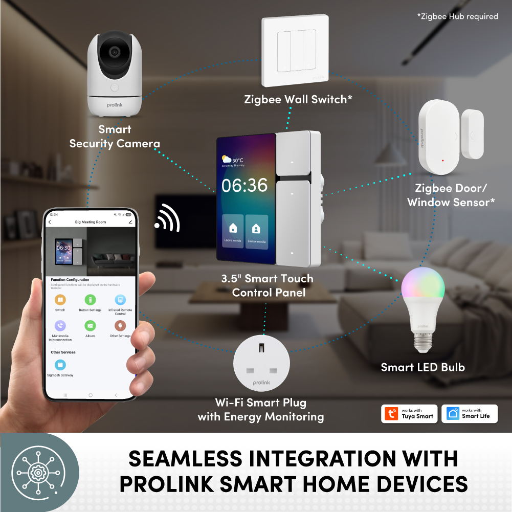 Prolink Smart Touch Control Panel | Tuya Wi-Fi Smart Switch | App ...