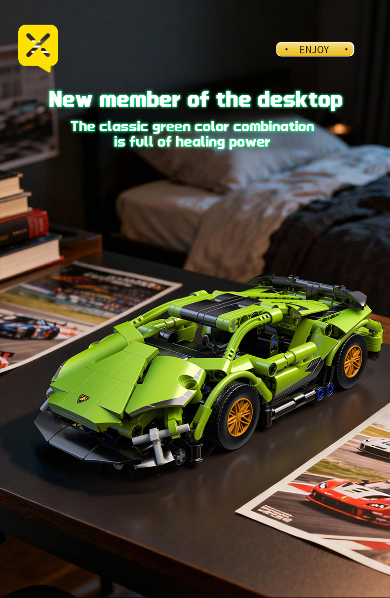 Lambo Blocks Car Supercar Building Blocks Car Model DIY Kereta Sukan ...