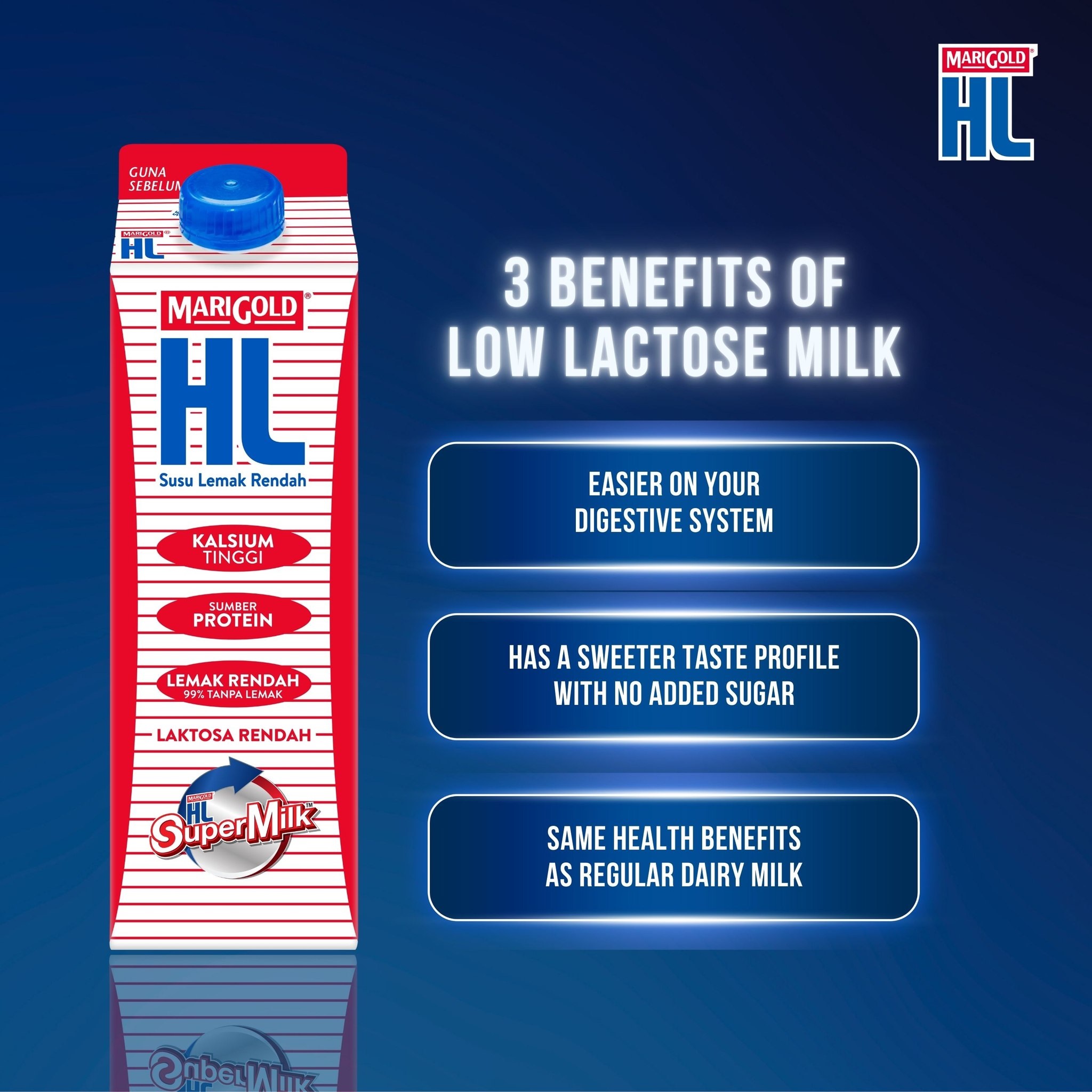Marigold HL Low Fat, Low Lactose, Protein Super Fresh Milk Bottle 1.89 ...
