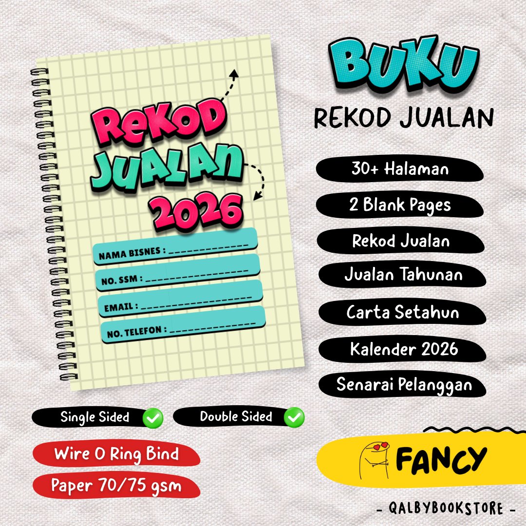 Buku Rekod Jualan Harian A4 Bisnes Online | Buku Bisnes | Sales Tracker ...