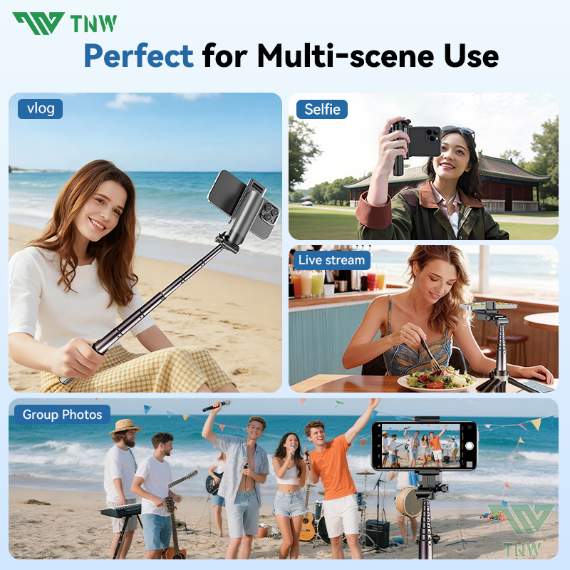 TNW T27 Mini-pro Selfie Stick Tripod 3-in-1 Portable Grip Phone Tripod ...