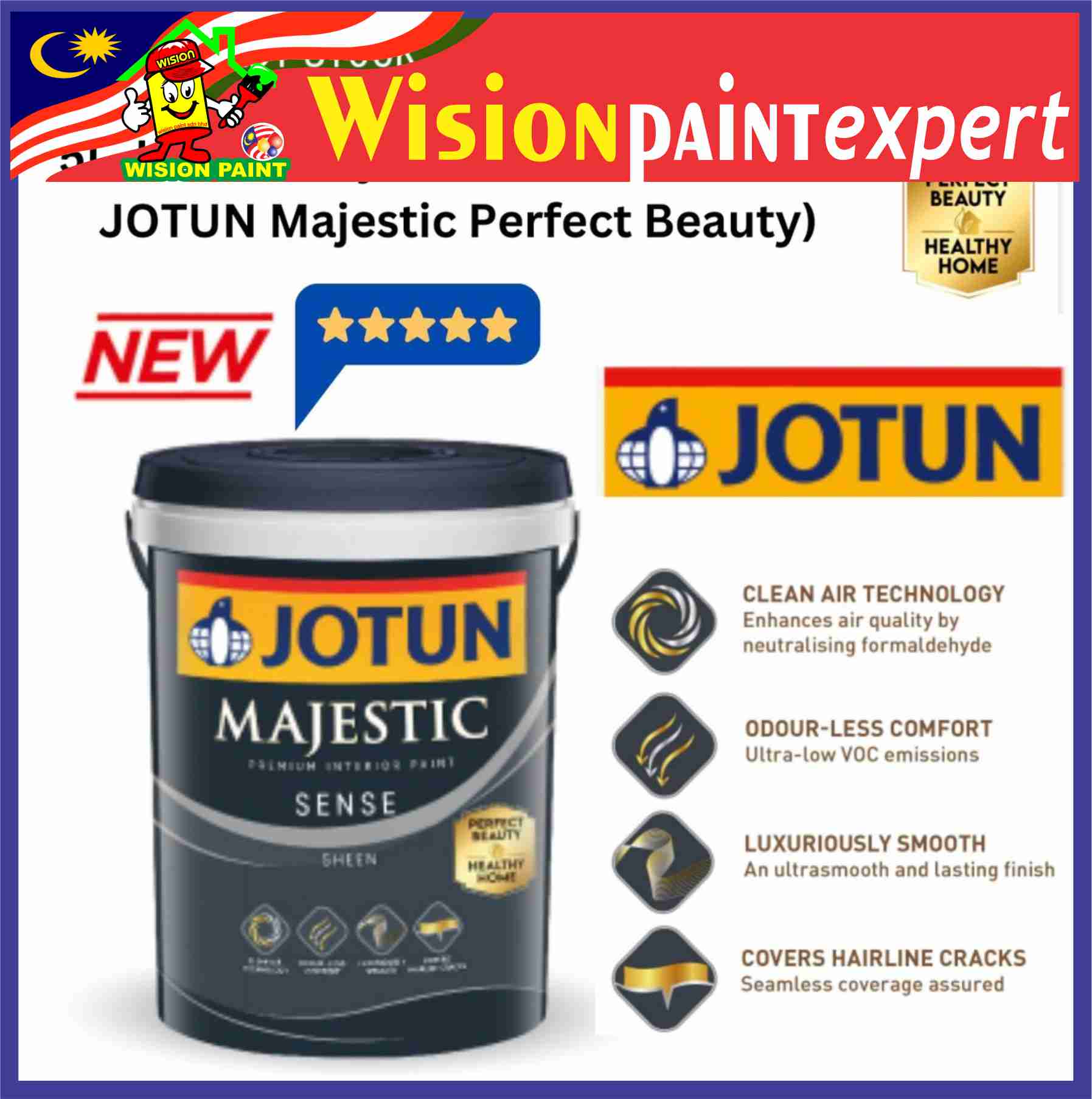 5L JOTUN Majestic Sense ( FREE 7" ROLLER & TRAY ) REPLACE JOTUN ...