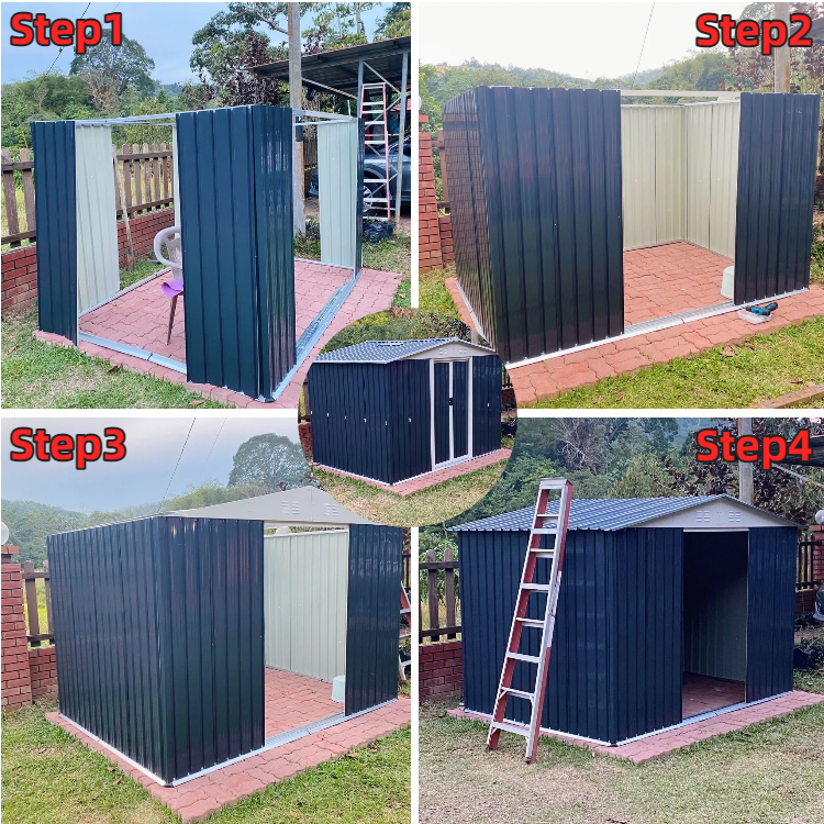 Outdoor Cabinet Storage 5ft/6ft/8ft/10ft Outdoor garden Storage metal ...