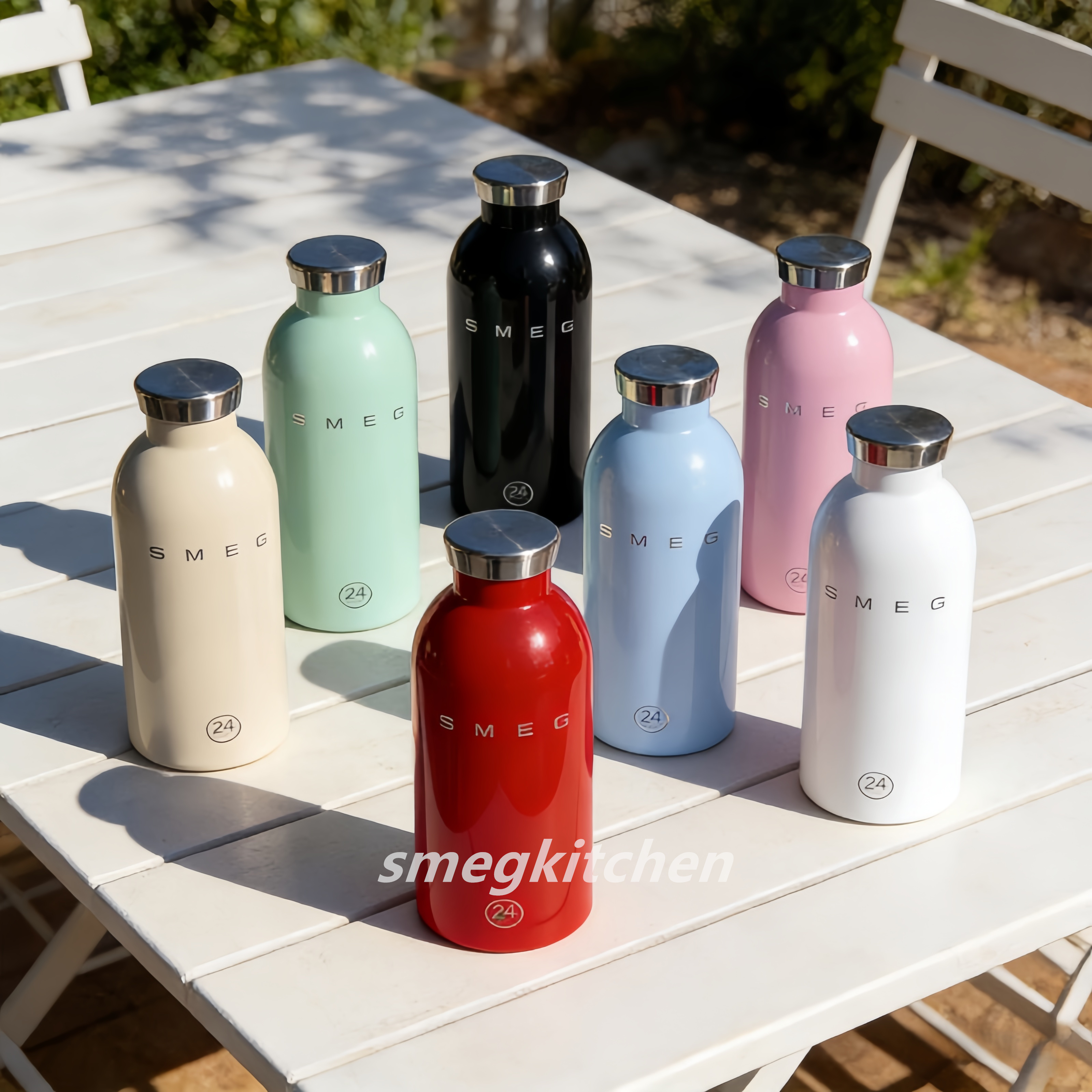 SMEG x 24 Bottles thermos flasks 500ML Stainless Steel Tumbler Sport ...
