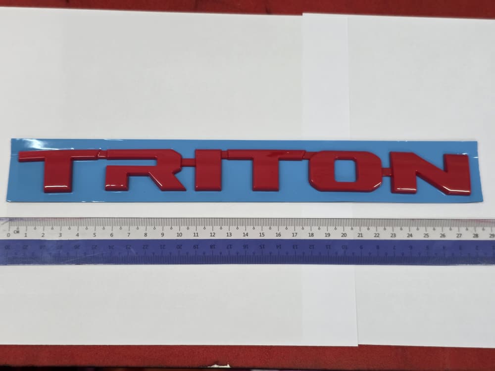 new triton emblem triton baru triton logo rear word triton chrome black ...
