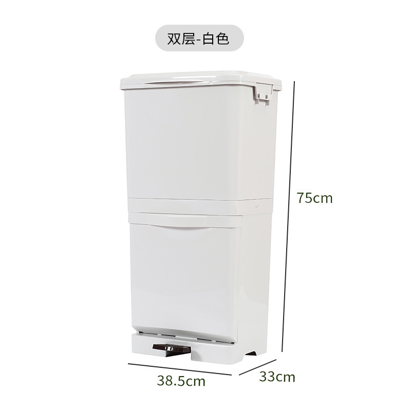 45L Large Kitchen Trash Bin with Wheels – Multi-Compartment Recycling ...