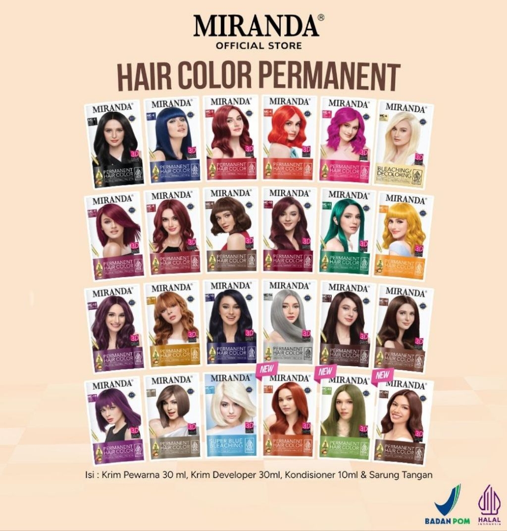 Miranda Hair Color All Varian Halal Hair Color | Shopee Malaysia