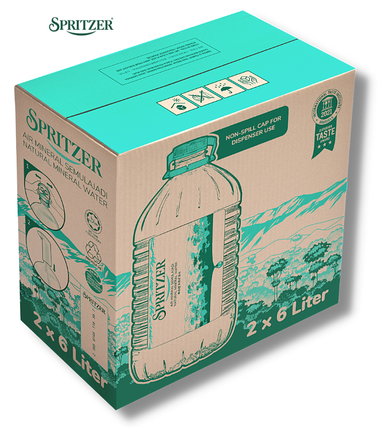 Spritzer Natural Mineral Water Big Bottel 2 x 6 Liter | Shopee Malaysia