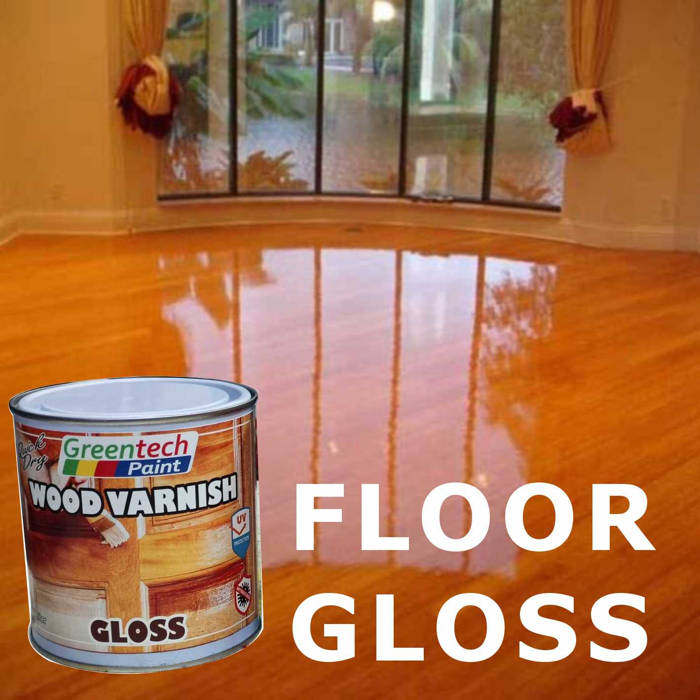 1L ( GREENTECH WOOD VARNISH ) GLOSS Woodstain Gloss for Interior and ...