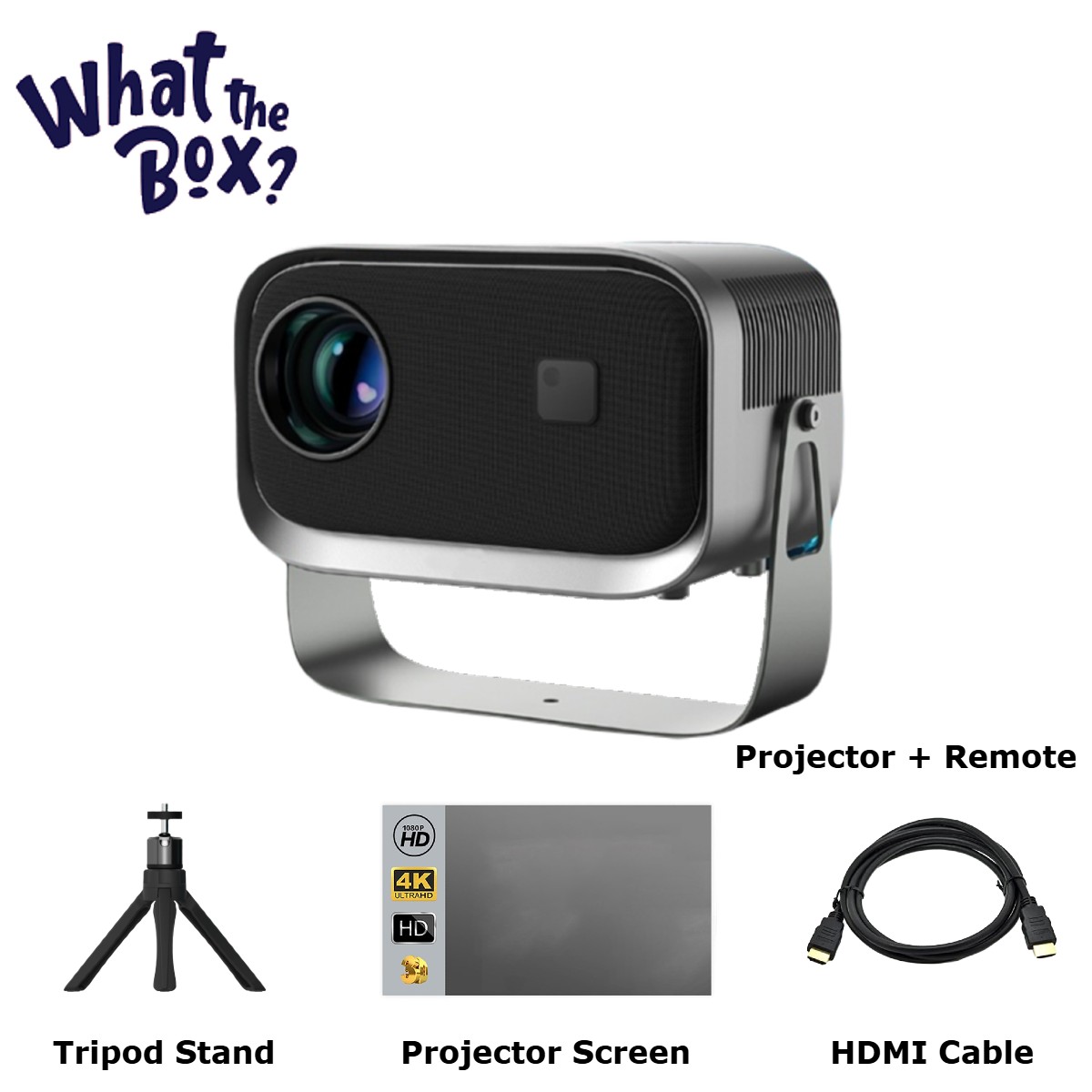 ZIPPO+ Portable Projector Cinema 400Ansi Wireless Wi-Fi 4K Full HD ...
