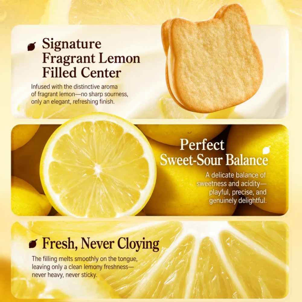 Aoligei Mimicat Kitty Sandwich Biscuit Fragrant Lemon Flavor ...
