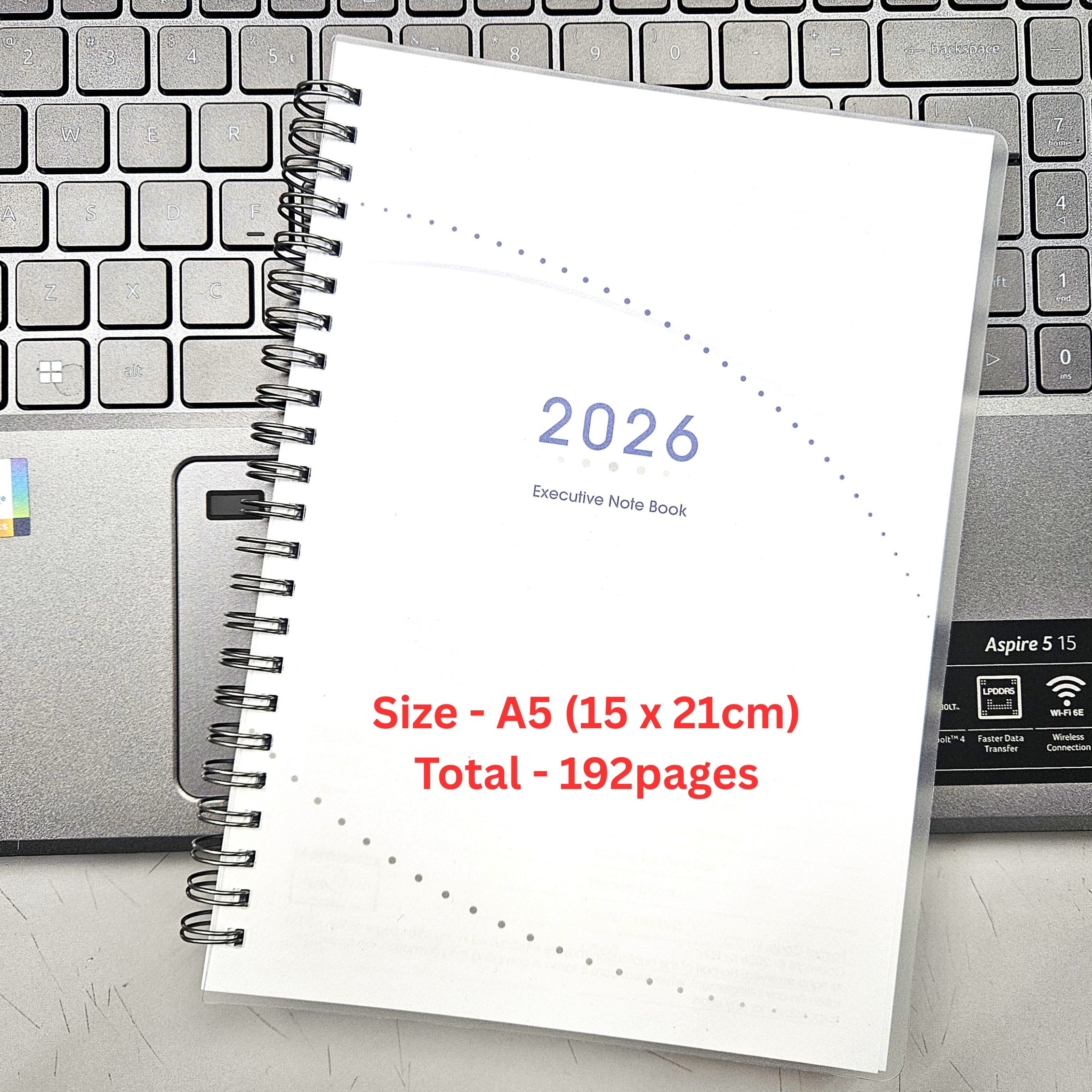 2026 Waterproof PP plastic Cover Wire O Bind Executive Notebook Month ...
