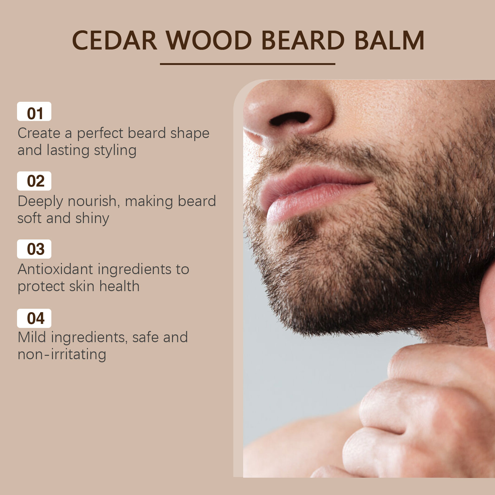 Cedar Beard Balm Men's Beard Balm Beard Styling Men's Cedar Beard Wax ...