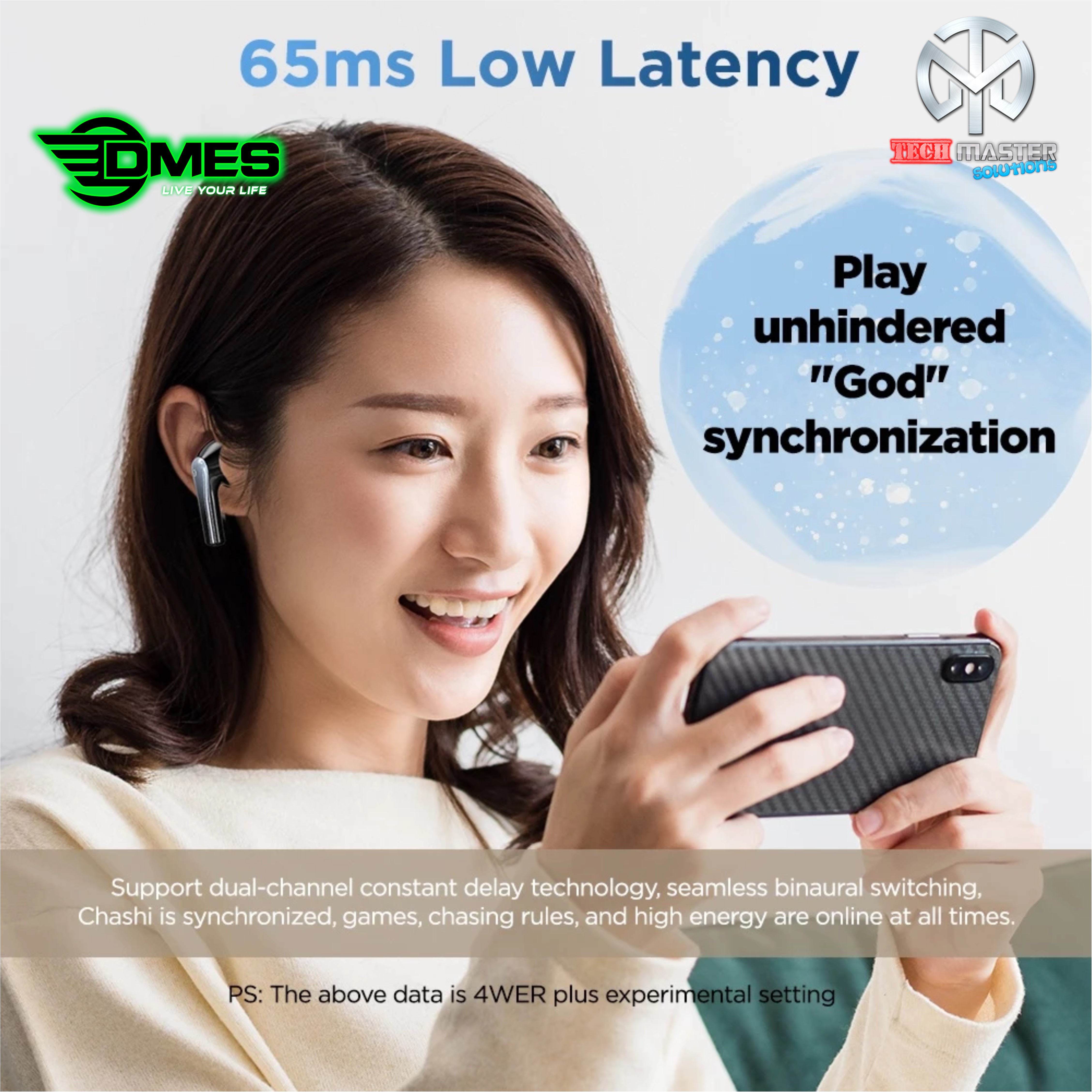 Dmes DE3 Plus True Wireless Bluetooth 5.3 Sports Earbuds with Stereo ...