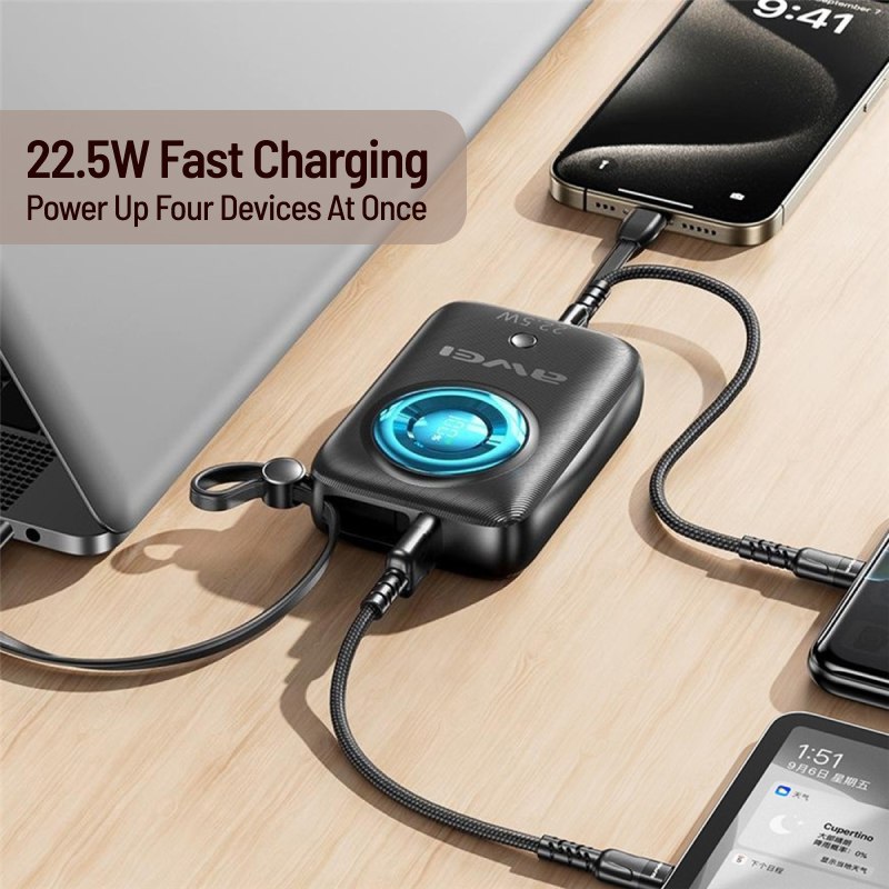 Awei P23K Power Bank 10000mAh 22.5W Fast Charging | 3C Certified | Slim ...