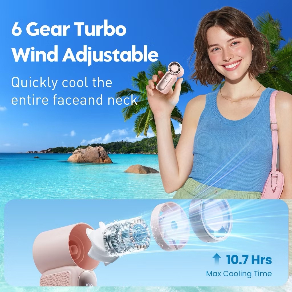 X688 199 Speed mini Fan 3600mAh Portable Mini Handheld Turbo Fan 3.5 ...