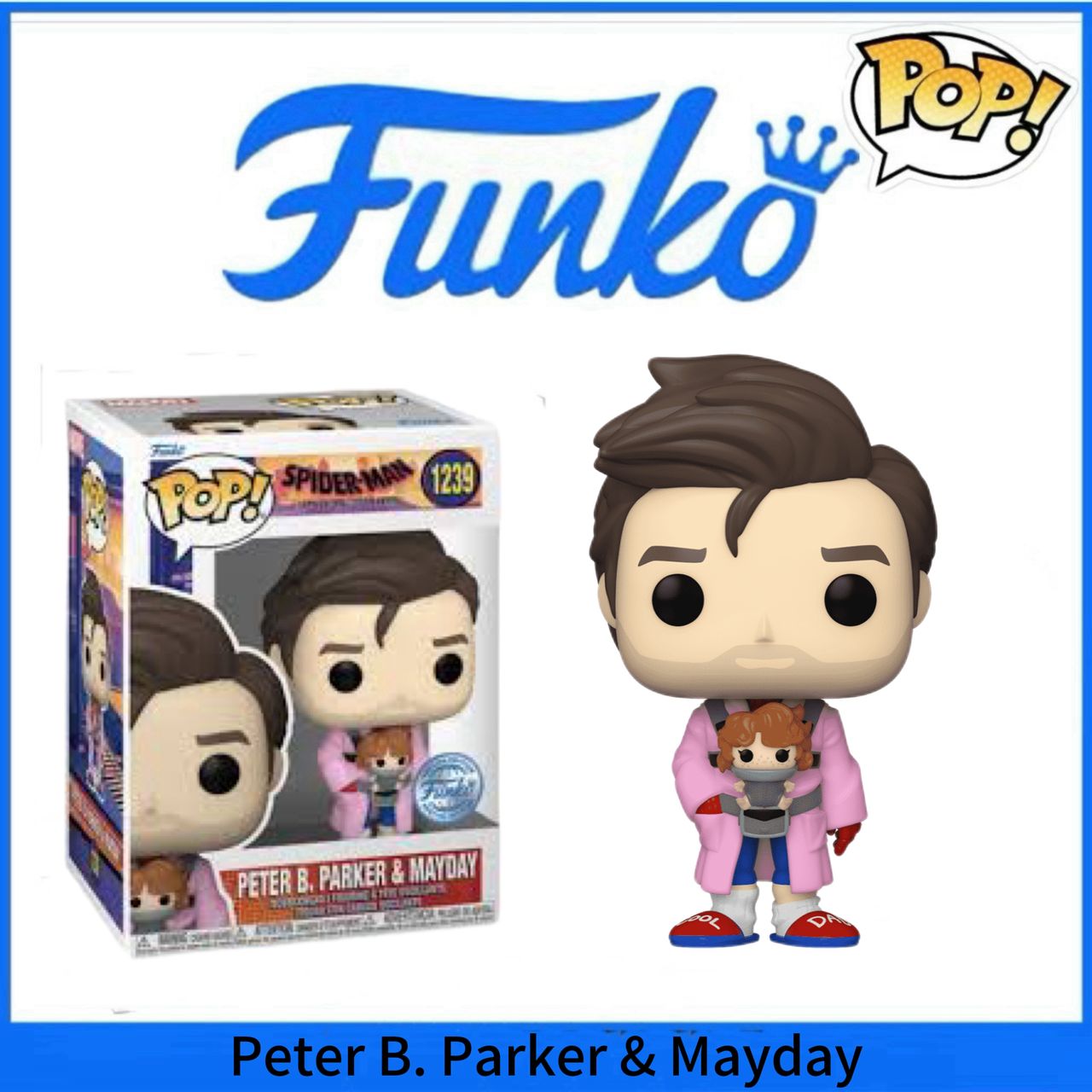 Original Funko Pop! Marvel Spider-Man 1239 Peter B. Parker & Mayday Special Edition Collectible ...