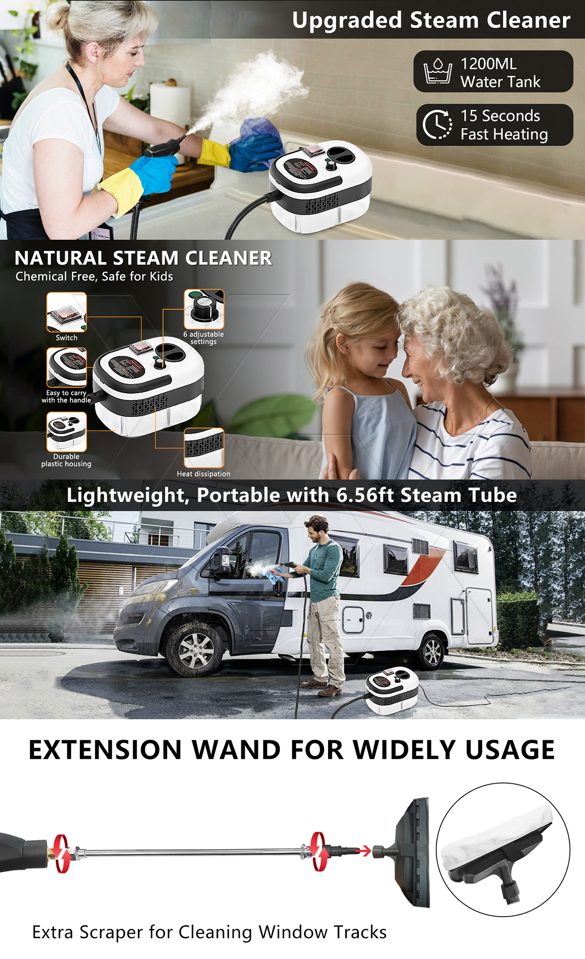 8500W Steam Cleaner High Pressure Steam Washer High Temperature ...