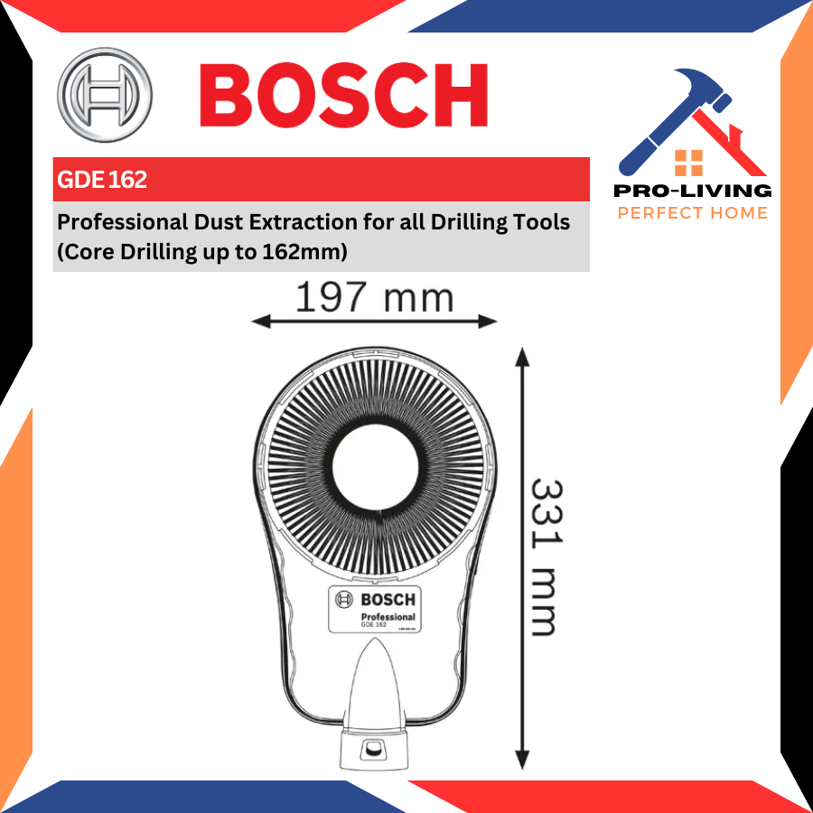BOSCH GDE 162 Professional Dust Extraction for all Drilling Tools (Core ...