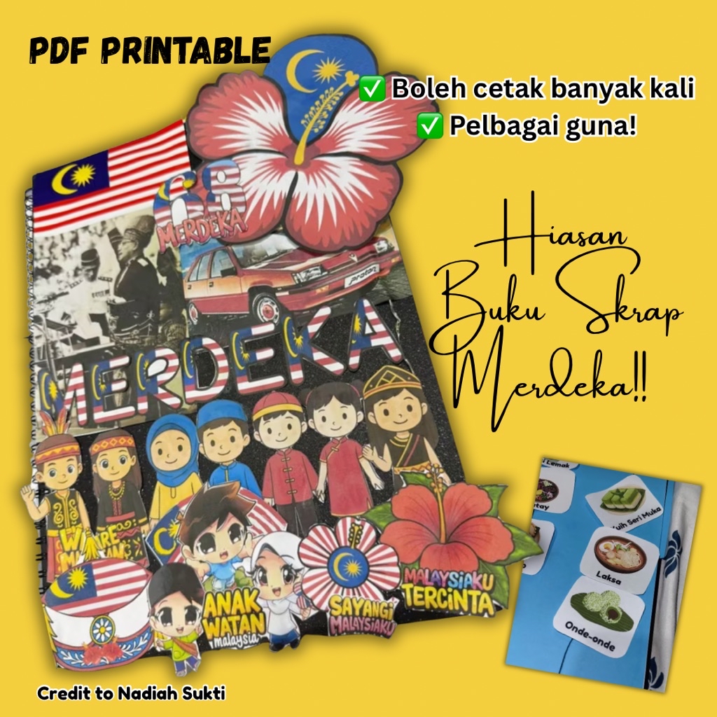 (PDF) Big Pack Bunga Kebangsaan | Single & Double A4/A3 | Hiasan Hari ...