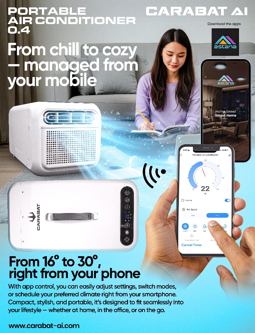 Carabat Portable Air Conditioner 0.4HP l Smart Air Conditioner ...