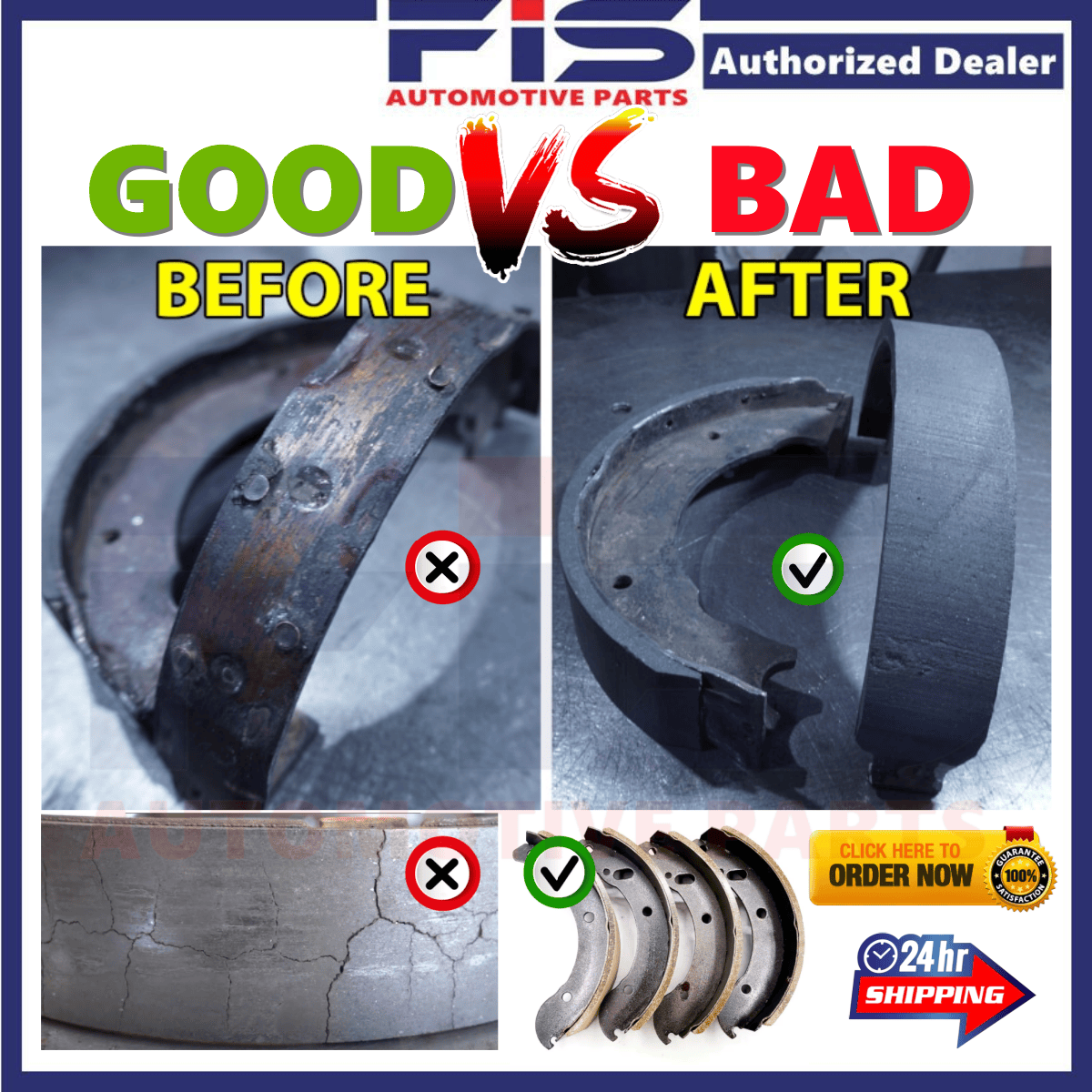 FIS ASIMCO Rear Brake Shoe Toyota Avanza 1.3 F601 F602 F651 F652 Kasut ...