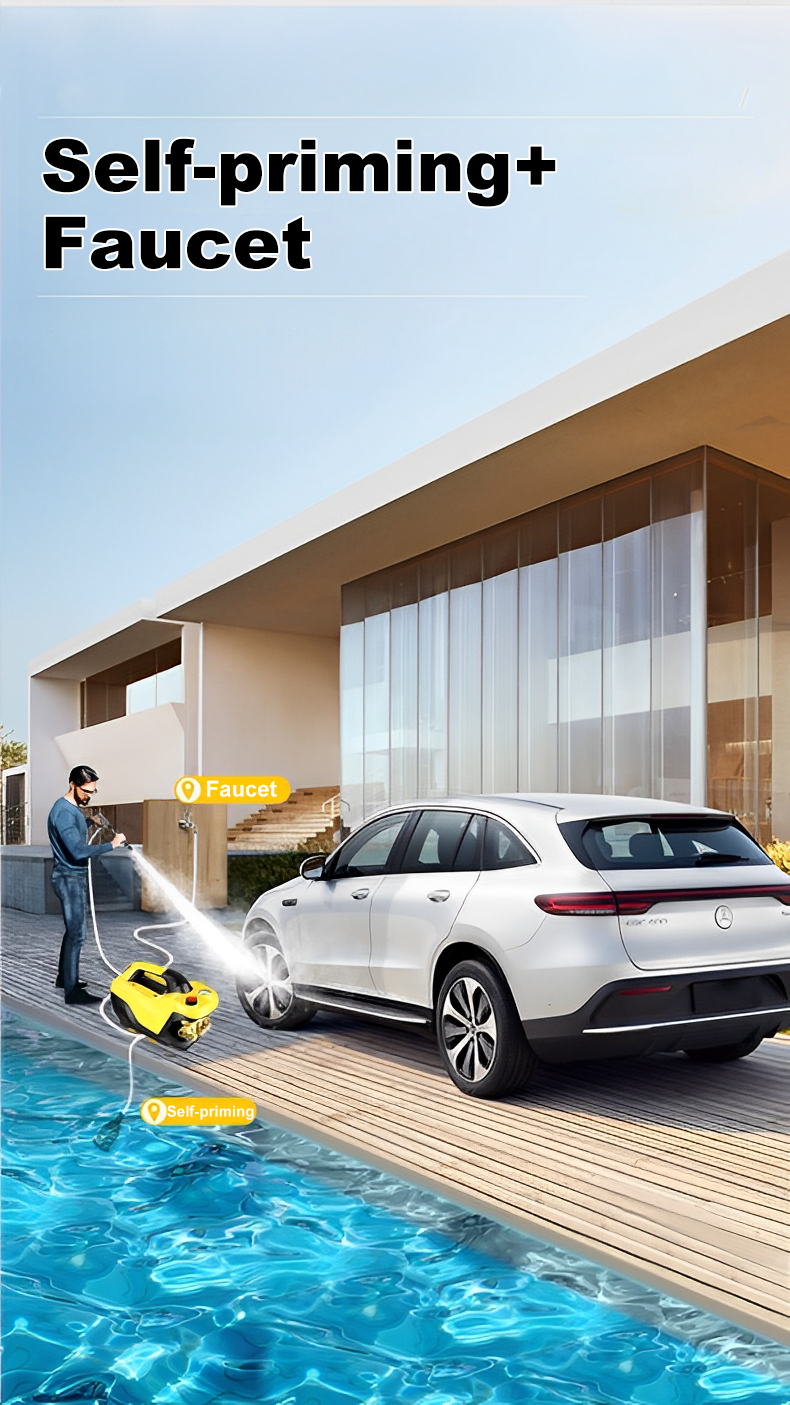 TOOLHAUS 5800W High Pressure Water Jet 200Bar Portable Car Cleaner Wash Machine Heavy Duty Home ...