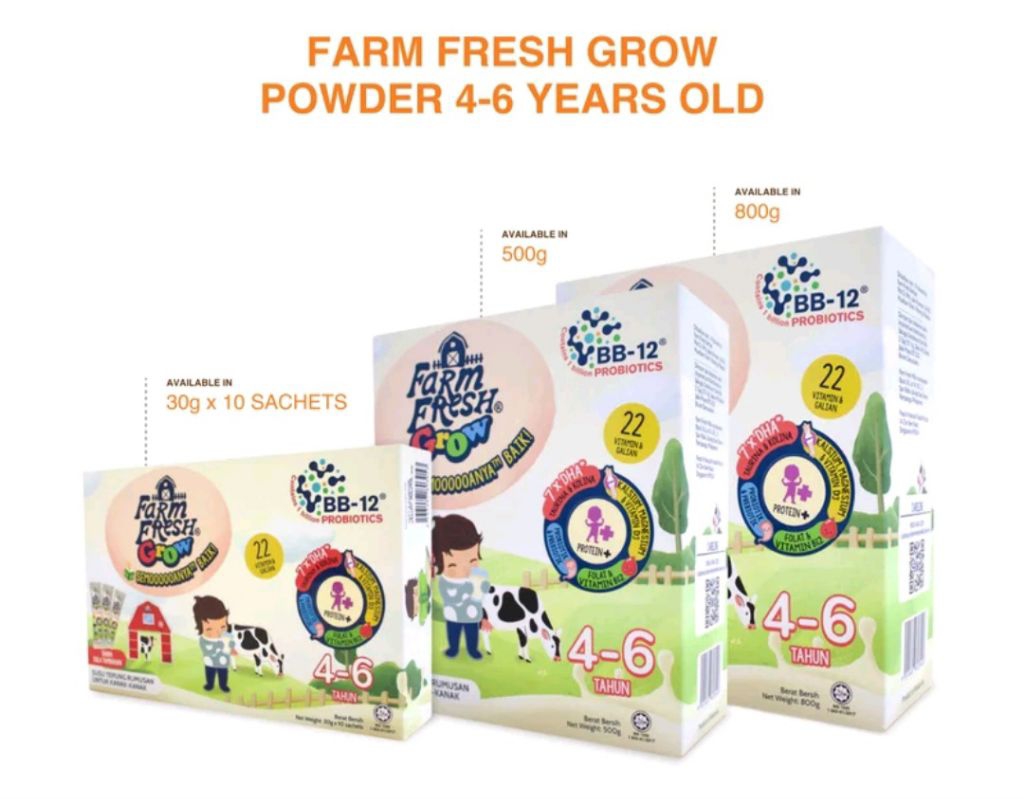 Farm Fresh Grow Powder 4-6 Years Old 800g x 5 Boxs [FREE Farm Fresh ...