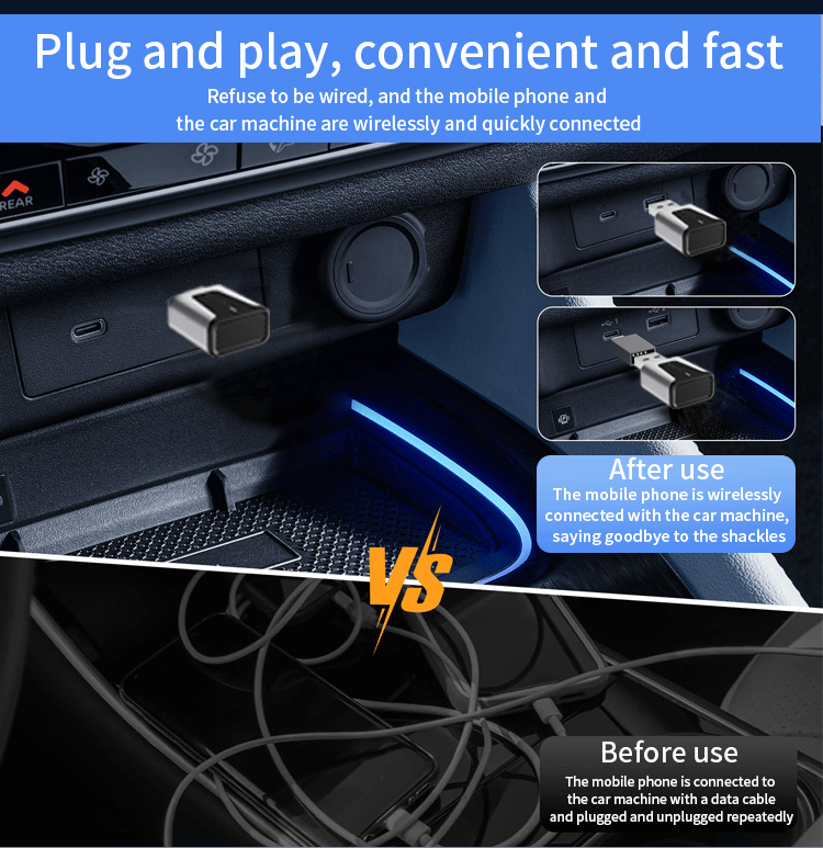 2025 Wireless Carplay Adapter Apple Carplay Android Auto Wire to ...