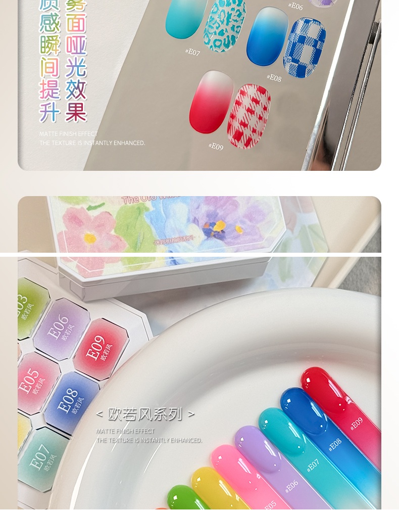GAOY 9 Color Grid Painting Clapping Gel Fluorescence Dopamine Colors ...