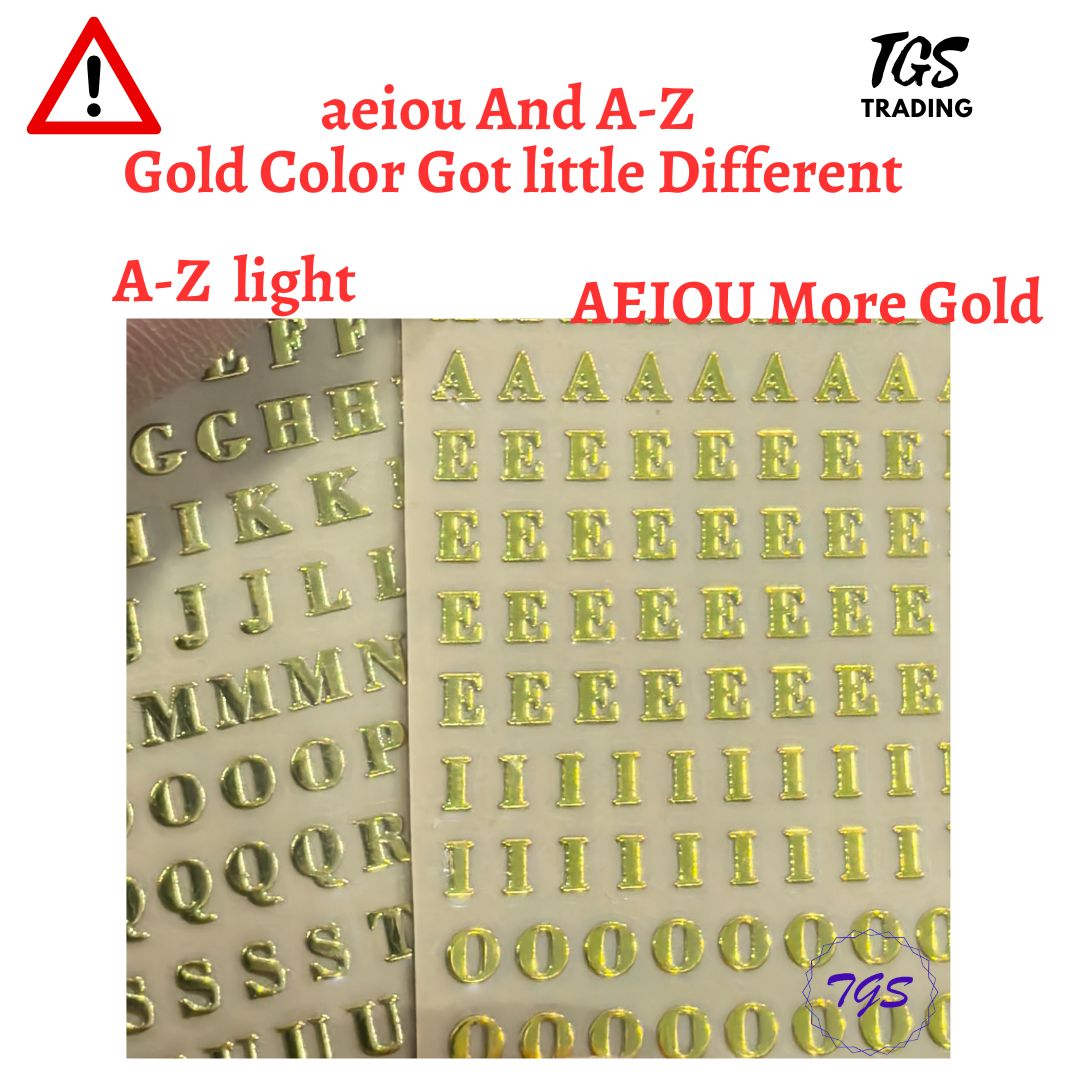 TGS Alphabet Letters Numbers Sticker Resin | Shopee Malaysia
