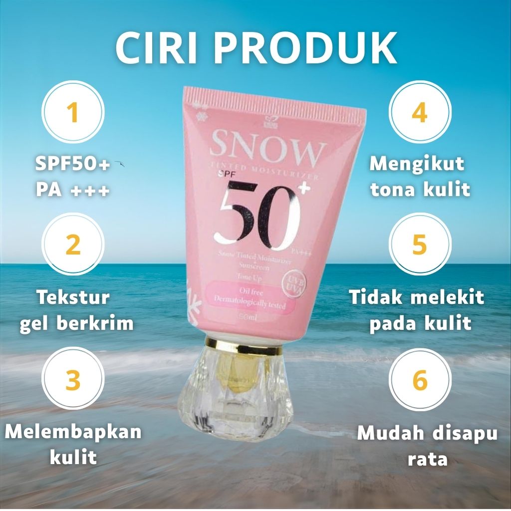 DHerbs Snow Sunscreen SPF50 PA+++ Tinted Moisturiser Lightweight ...