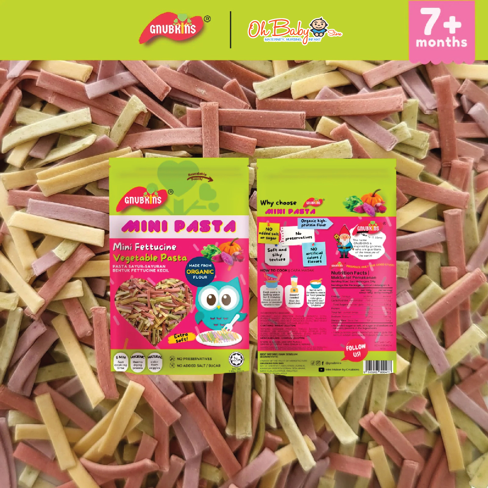 Gnubkins Mini Fettucine Vegetable Pasta 120g | Shopee Malaysia