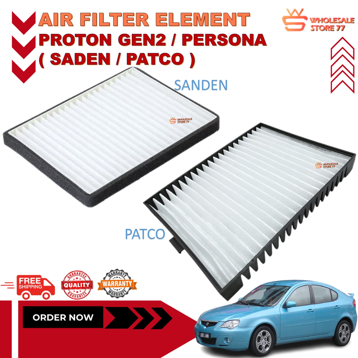 READY STOCK | PROTON GEN2 / PERSONA SANDEN & PATCO CABIN AIR FILTER ...