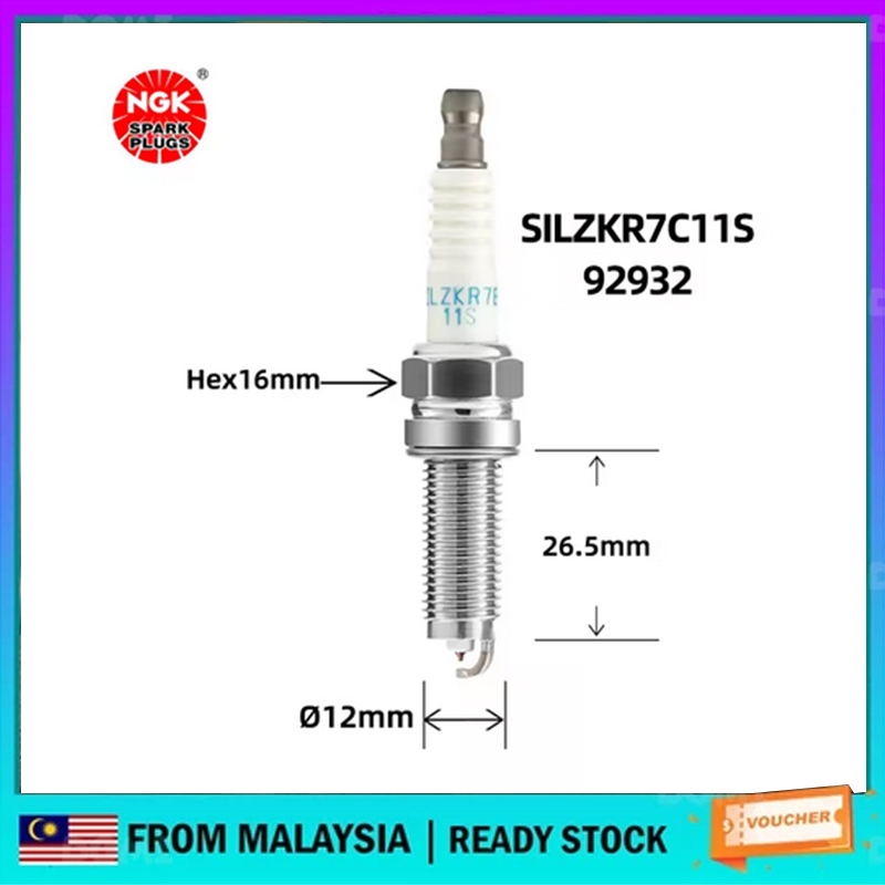 【100% ORIGINAL】NGK 92932 Laser Iridium Spark Plug For Axia/ Bezza 1.0 ...