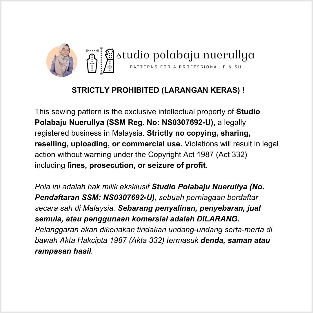 Pola kebaya PDF : Iris | Panduan jahit lengkap (Tutorial + Basi + Info ...